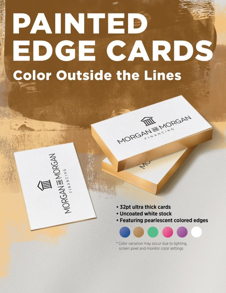Painted Edge Business Cards - Call Us 773-866-1579